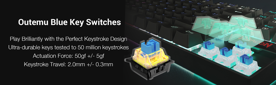 Kumara K552-RGB Mechanical Gaming Keyboard-Redragon Gaming Keyboard