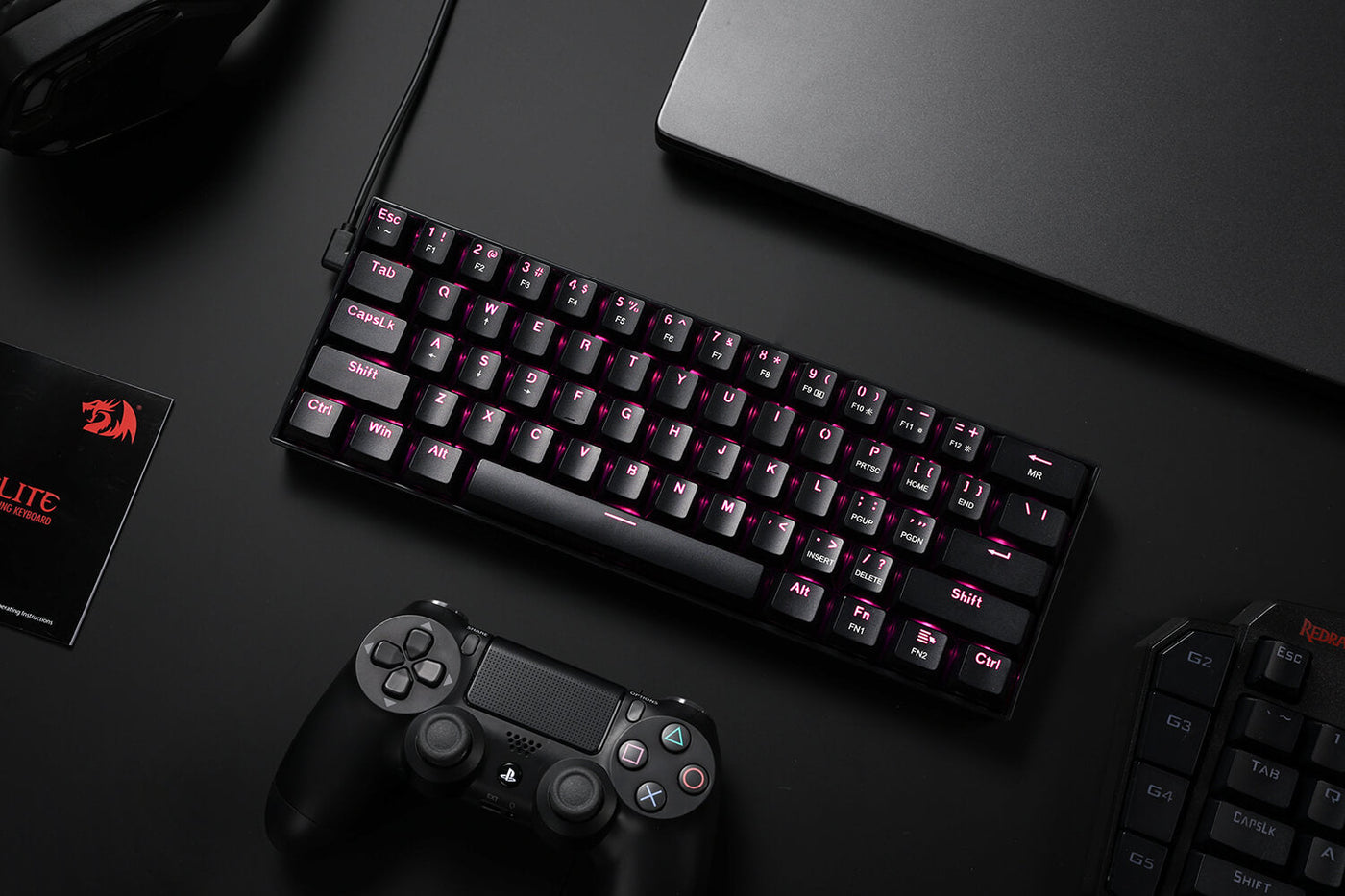 DRAGON BORN K630 - 60% Wired Mechanical Keyboard Pink LED (Brown Switc