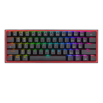 FIZZ PRO K616 - 60% Wired+2.4Ghz+BT Mechanical Keyboard Black (Red Swi