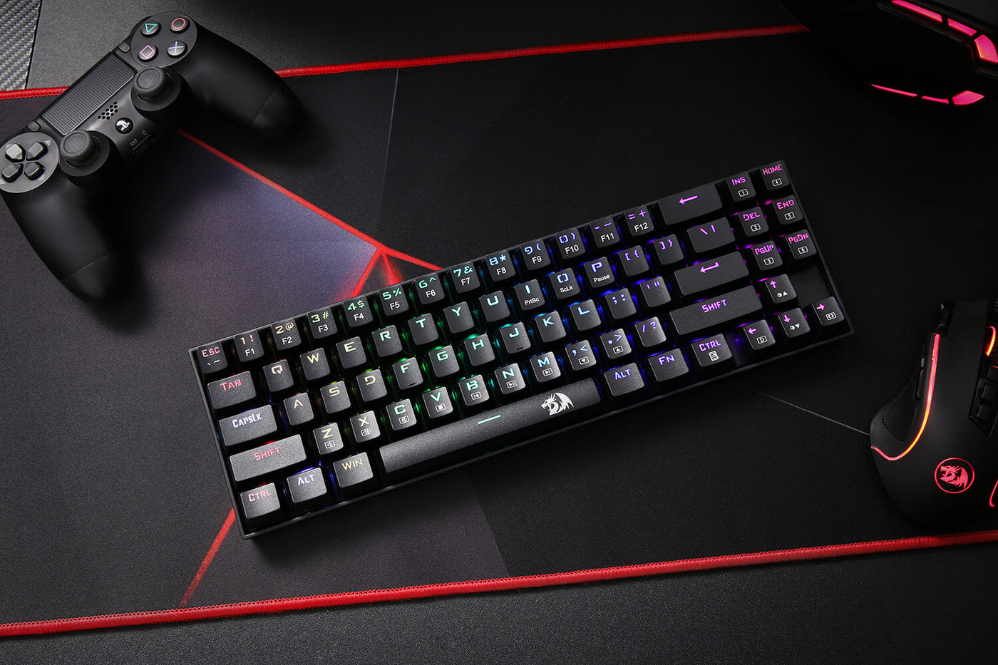 DEIMOS K599 - TKL 2.4G+Wired RGB Mechanical Keyboard (Red Switch)