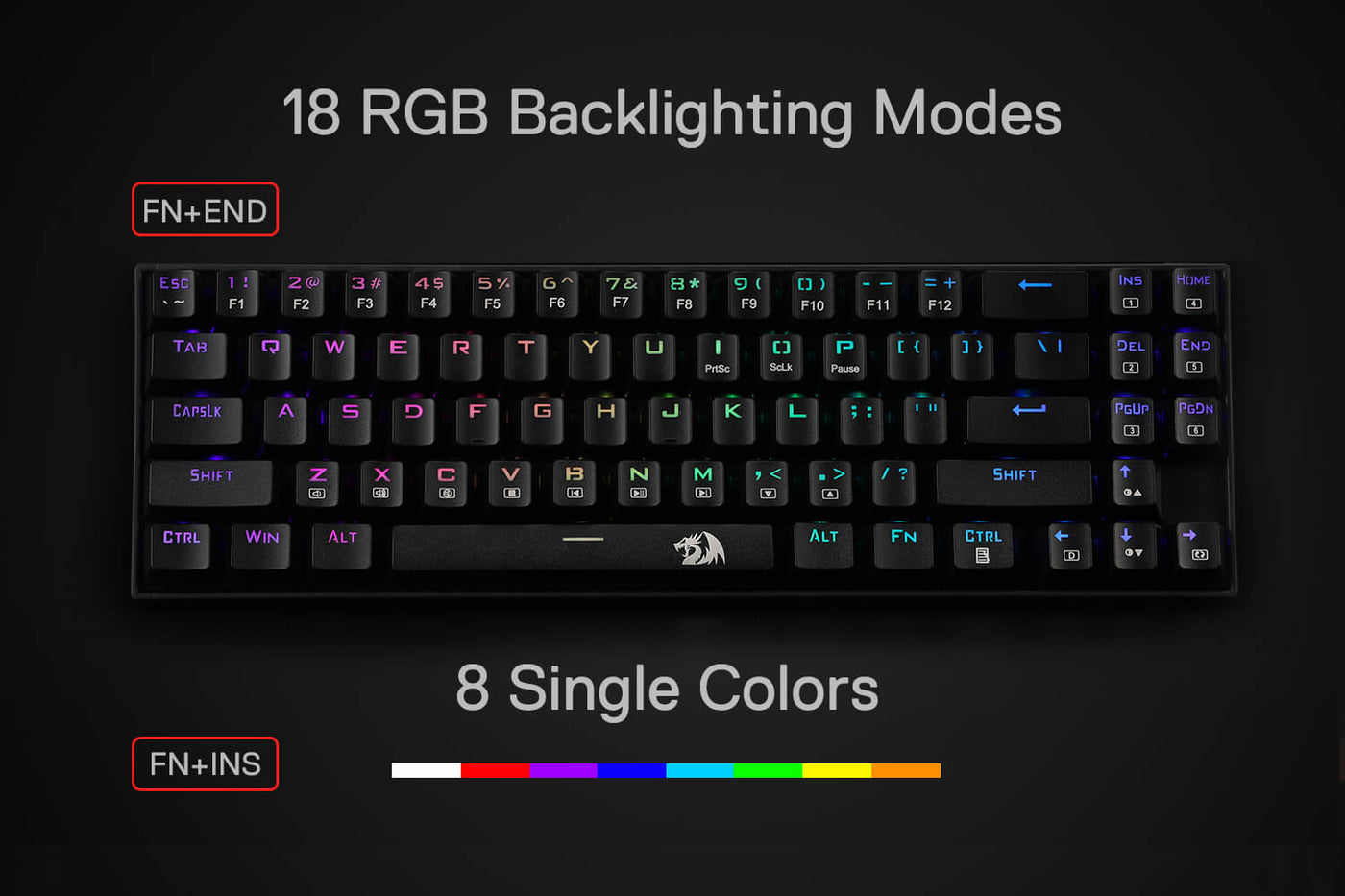 DEIMOS K599 - TKL 2.4G+Wired RGB Mechanical Keyboard (Red Switch)