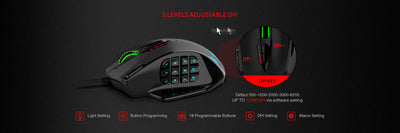 Impact M908 - RGB Wired Mouse with Weights
