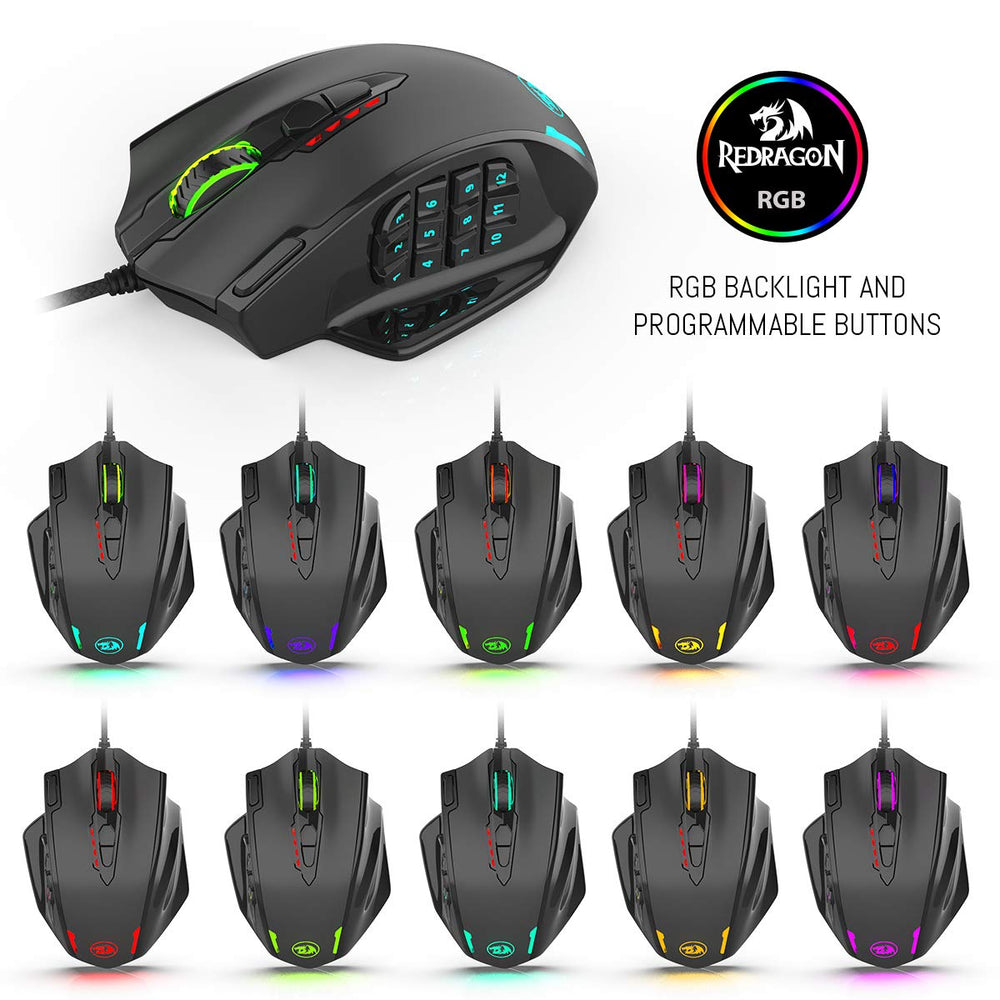 Impact M908 - RGB Wired Mouse with Weights